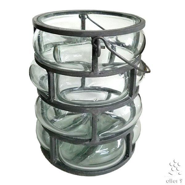 ※この商品は完成品となります。■サイズ(約)幅15.5 奥行15.5 高さ22.5cm　取っ手まで:32cm■材質ランタン:ガラス・金属吊金具:金属■原産国フィリピン