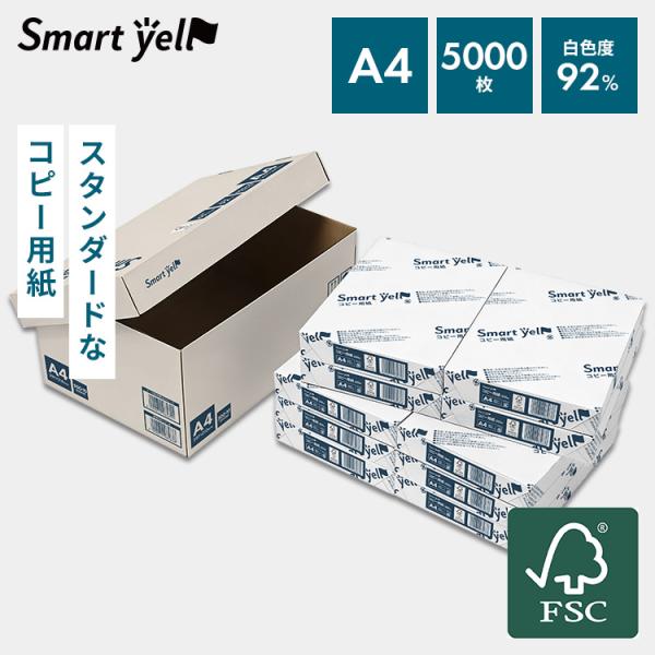 （検索用：A4 FSC100% 5000枚 FSC認証 高白色 ホワイトコピー用紙 500枚 印刷用紙 OA用紙 ）