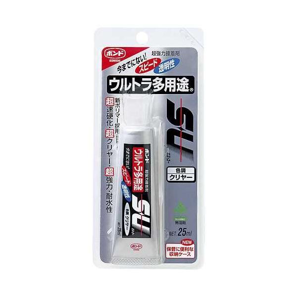 ■多用途接着剤■用途：金属、ガラス、コンクリート・石、タイル・陶磁器、発泡スチロール、木材、硬質プラスチック、軟質塩化ビニル、合成ゴム、皮革、布・フェルトの全ての組み合わせ■接着できないもの：ポリエチレン、ポリプロピレン、シリコン樹脂、フッ...