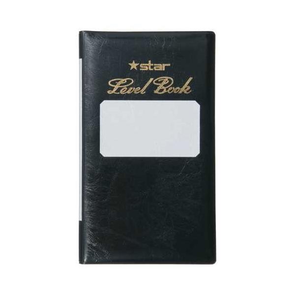 ■レベルブック■手帳■表紙色：黒■サイズ：縦１５７×９０ｍｍ■枚数：１００枚■表紙材質：塩化ビニール■罫内容：見開き左６ｍｍ横罫（２４行）・縦罫７列・見開き右６ｍｍ横罫（２４行）■中紙坪量：７５ｇ／■中紙厚：１５０μｍ