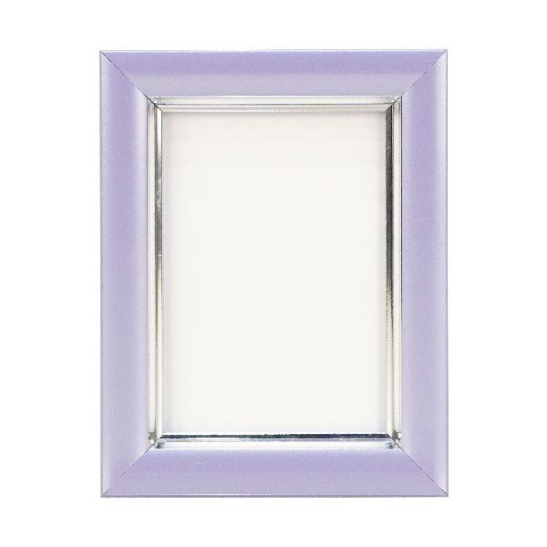 ■外寸：87×112mm■内寸：66×90mm■重量：80g■パッケージ：かぶせ箱（白箱）■対応サイズ：Lハーフ（63×89mm）■柄：無地■本体：樹脂製■面材：ガラス縦横兼用スタンド付置きのみ