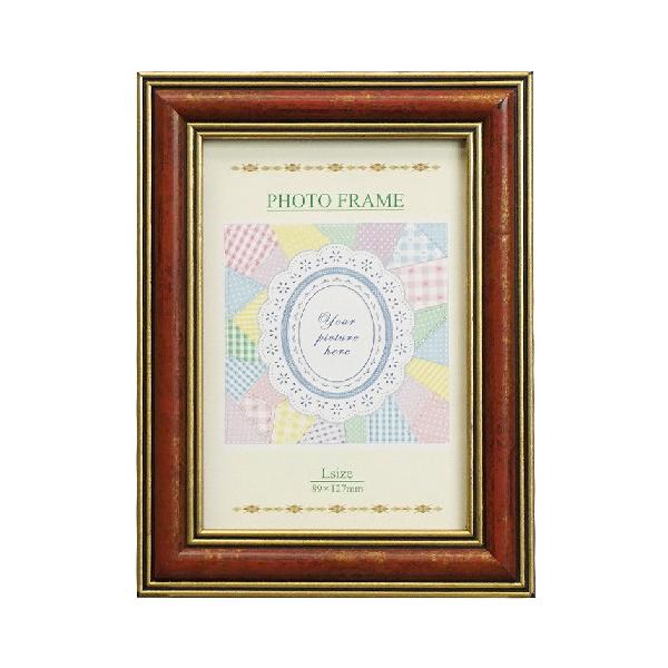 ■外寸：120 x 158mm■内寸：89 x 127mm■窓寸：80 x 118mm■重量：172g■パッケージ：かぶせ箱（白箱）■対応サイズ：L判■柄：デコラティブ■本体：樹脂製■面材：ガラス壁掛用金具（吊り紐無し）・縦横兼用スタンド付...