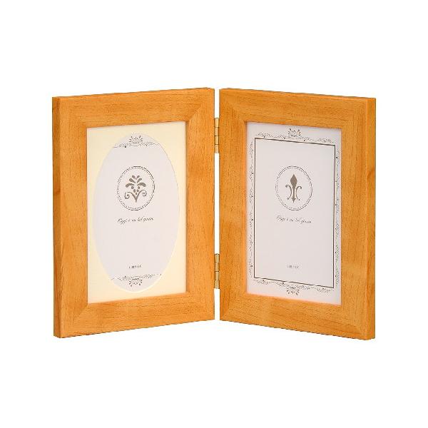 ■外寸：243 x 158mm （2面）■内寸：89 x 127mm（左右同様）■窓寸：79 x 117mm（左右同様）■重量：300g■パッケージ：ヘッダー付 OPP袋■対応サイズ：L判■柄：木目■本体：樹脂製■面材：ガラス縦のみ・置きの...