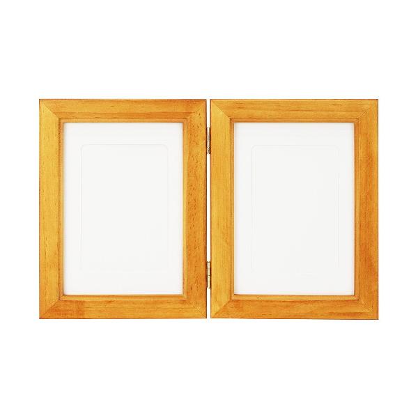 ■本体：木製 面材：ガラス■外寸：305×200mm■内寸：130×180mm■窓寸：108×157mm■マット2枚付（L判窓寸：79×117mm)■重量：520g■パッケージ：かぶせ箱