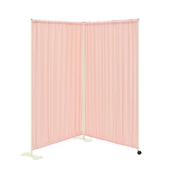 商品番号：TB-671Pコード：108953●自由な角度に調節できるキャスター1個付きの連結ダブルスクリーン。●丸洗い可能な生地。