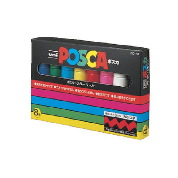 太字角芯インク色：青・緑・水色・黄・赤・桃・白・黒8色セットパッケージ入りグリーン購入法適合商品エコ商品ねっと掲載※三菱鉛筆の商品はお取り寄せとなります仕入先在庫有りで1〜2営業日で入荷します在庫切れ以外のキャンセル・変更は出来ませんコンビ...