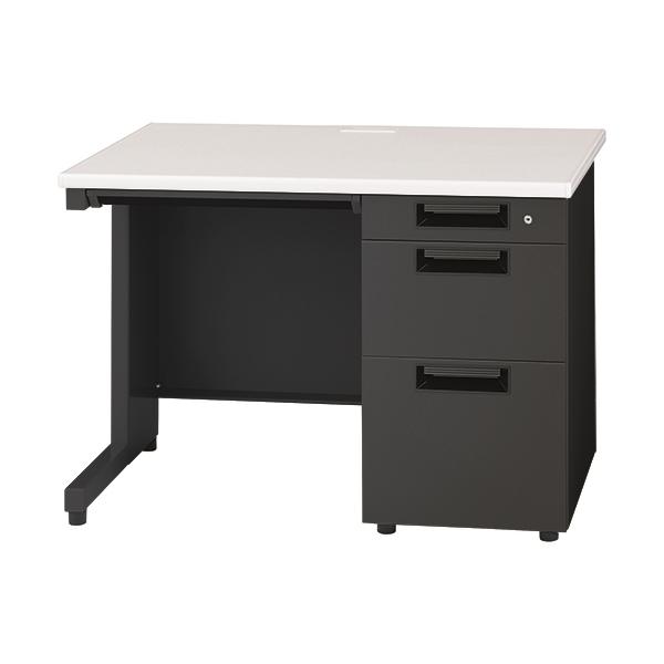 プラス  片袖机 JS-107D-3  W1000 X D700W1000 X D700 X H700シャープなフラットデザインのお求めやすいスチールデスクシリーズ「ＪＳデスク」、片袖机Ｗ１０００ｍｍ。天板中央の配線口でコードをすっきり収納...