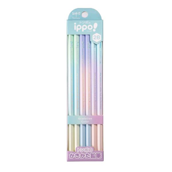 トンボ鉛筆 Tombow イッポ かきかた鉛筆 グラデーション Ｂ０１２ Ｂ KB-KUB01-2B IPPO えんぴつ