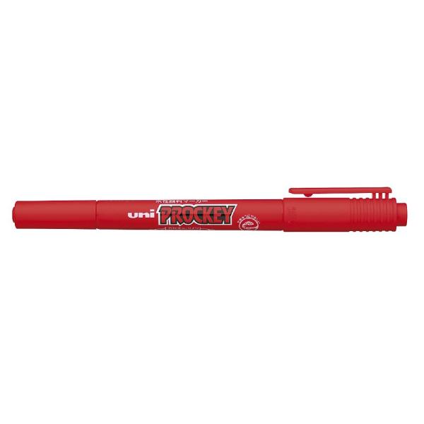 メーカー取寄せ商品【メール便なら送料250円　同品種10本迄】＜三菱鉛筆＞プロッキー極細ツイン　水性顔料マーカー　赤　PM120T.15