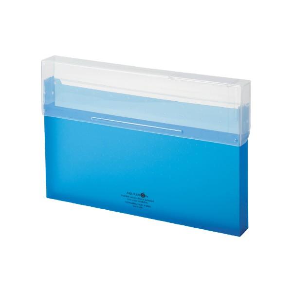 メーカー取寄せ商品　LIHIT LAB.＜リヒトラブ＞AQUA DROPs　コングレスケースＡ４ A-5024-8青/A5024-8/A5024-青/A-5024-青