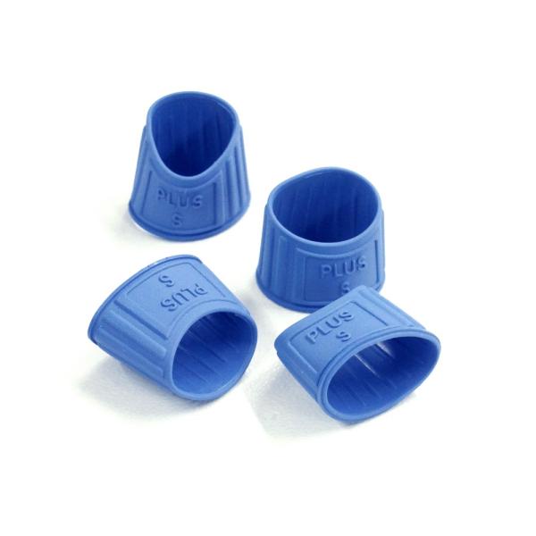 メーカー取寄せ商品　プラス(PLUS)指サック メクリッコ ラバータイプ 抗菌 S 20個入 徳用 ブルー KM-401　44-769