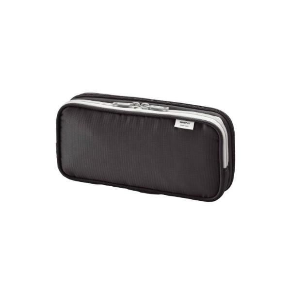 メーカー取寄せ商品　LIHIT LAB.＜リヒトラブ＞　SMART FIT＜スマート フィット＞ bright label　ダブルペンケース（Ｌ）　L ブラック A7661-24