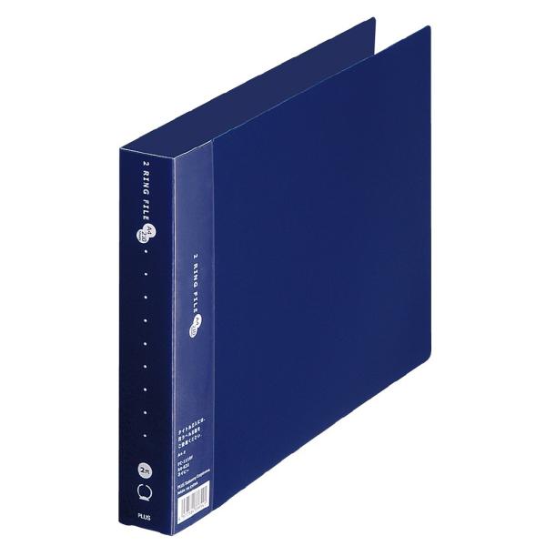 メーカー取寄せ商品　プラス(PLUS)リングファイル スーパーエコノミー 2穴 A4-E 210枚とじ ネイビー FC-111RF　84-631