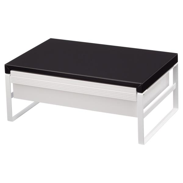 メーカー取寄せ商品　LIHIT LAB.＜リヒトラブ＞机上台(引出し付ハイタイプ) W390 黒 A7342-24