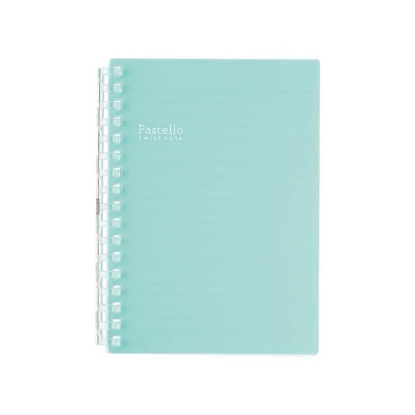 【メール便なら送料250円】LIHIT LAB.＜リヒトラブ＞Pastello ツイストノート A6 ライトグリーン N1964-19