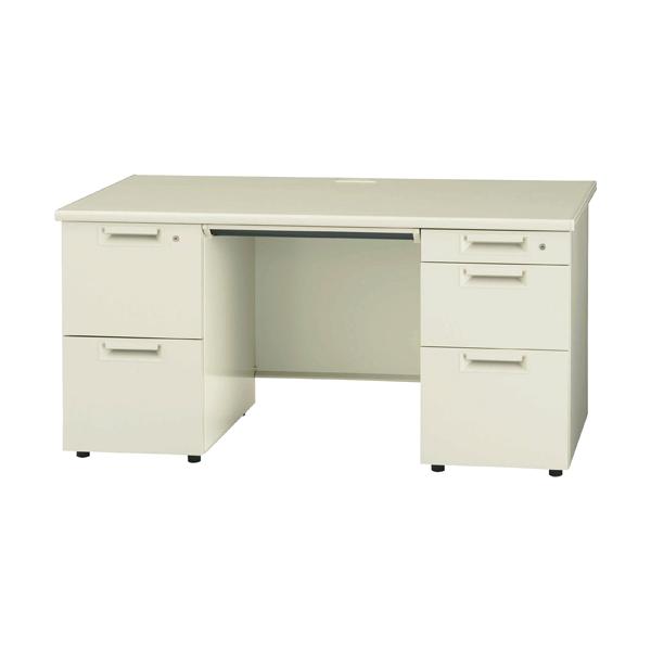 メーカー直送商品【送料無料！】プラス 両袖机 JS-147D-32 LGY エルグレー 346223