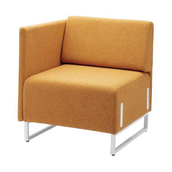 メーカー直送商品【送料無料！】FRENZ 応接チェア LDP-W 背・右片肘付 オレンジ LDP-BAARR WH SET OR 754313