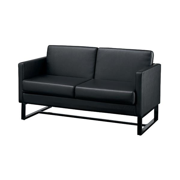 メーカー直送商品【送料無料！】アールエフヤマカワ 応接チェア GZSSF-L2PBK ブラック 2人掛 889356