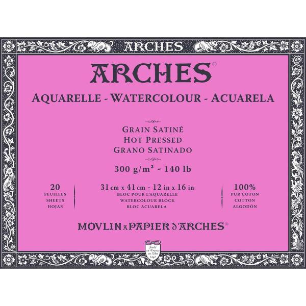 マルマン maruman アルシュ 水彩紙ブロック 300g 極細 31×41mm 1795074 ARCHES 高級水彩紙 水彩 鉛筆 アクリル絵の具 インク 色鉛筆 アート