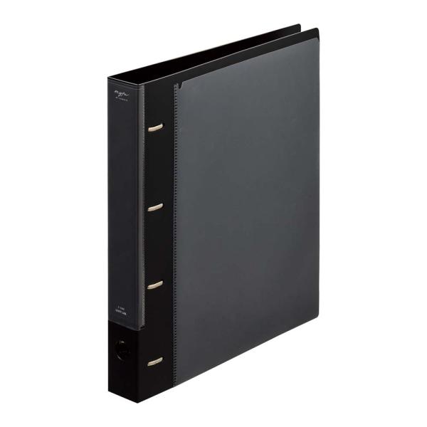 リヒトラブ LIHITLAB myfa コレクションファイル A4 ジェットブラック F3300-24 穴空け式ファイル リング式ファイルＤ型 推し活 かわいい お気に入り ミファ