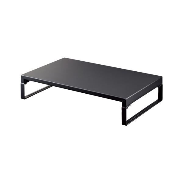 メーカー取寄せ商品　LIHIT LAB.＜リヒトラブ＞ 机上台＜幅390mm・ロータイプ＞ マットブラック A7330-124 モニター台 ラック 棚 PC パソコン 収納