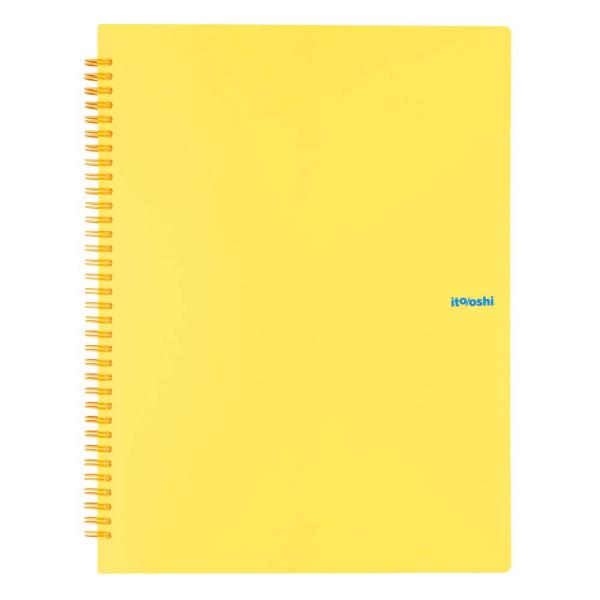プラス PLUS ファイル ito/oshi 会報やA5ポストカードをたくさん収納してもコンパクトな厚みの2ポケットのツインリング型ファイル イエロー FL-312CF 91822