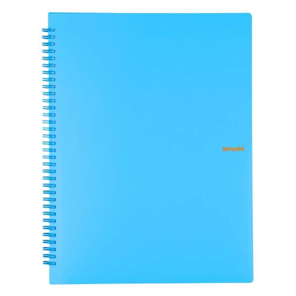 プラス PLUS ファイル ito/oshi 会報やA5ポストカードをたくさん収納してもコンパクトな厚みの2ポケットのツインリング型ファイル スカイブルー FL-312CF 91827