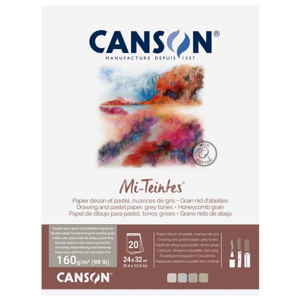 マルマン maruman ミ・タント パッド 24X32 グレートーン 4色アソート CANSON Mi-Teintes