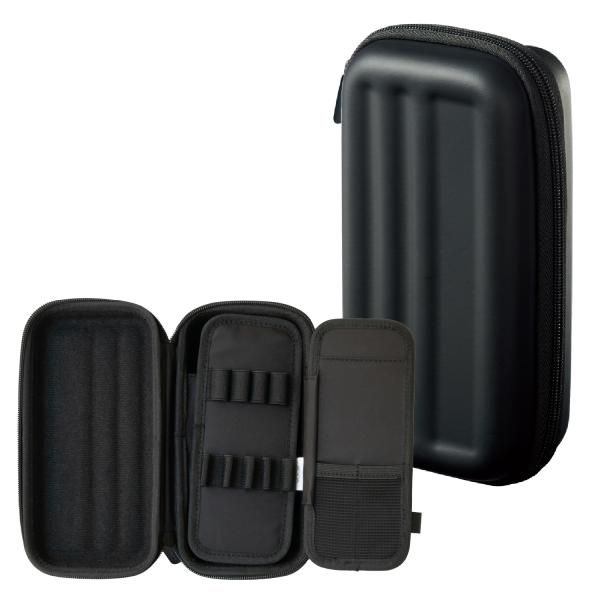 リヒトラブ XCOA ハードシェルペンケース ジェットブラック A-3802-24