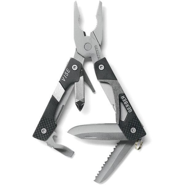 型番：31-000021サイズ：6cm x 2.5cm x1.5cmパッケージ重量：81g10toolのマルチツールナイフ(直刃・波刃)マイナスドライバー（中・小）プラスドライバーボトルオープナーやすりランヤードホールラジオペンチペンチワイ...