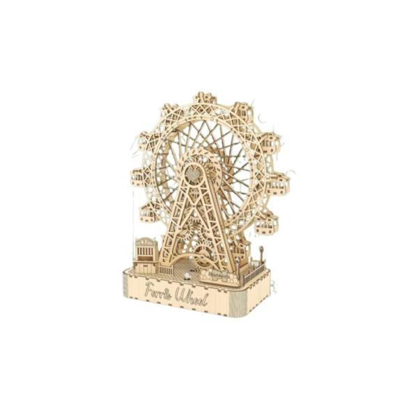 248ピース完成時サイズ　350mm x 53mm x 245mm対象年齢　14歳〜組み立て時間　3時間〜工具・接着剤・電源　不要取扱説明書　英語ですが、ほとんどイラストで構成されています素材／材質 木製