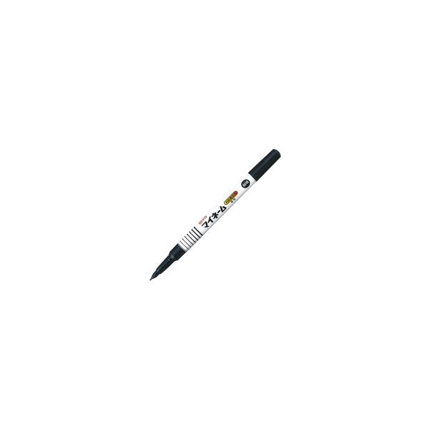 名前書き用の定番油性マーカー。教科書・靴・シャツなどに書くのに適しています。商品詳細：マーカー（油性インク）インキ色：黒規格：極細材質：インキ＝油性染料インキ、軸＝ＰＰ樹脂、チップ＝繊維筆記幅：０．５ｍｍ