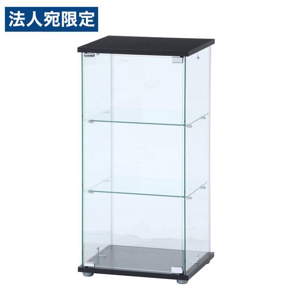 柱がないデザインのガラスケース。購入単位：1台配送種別：直送品 代引不可 返品不可 配送日時指定不可Yahoo 通販 4953980988812 JF0581 不二貿易 ふじぼうえき FUJI ガラスコレクションケース クリア 3段 ブラッ...