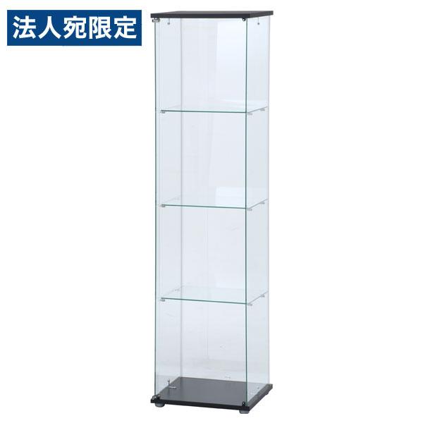 柱がないデザインのガラスケース。購入単位：1台配送種別：直送品 代引不可 返品不可 配送日時指定不可Yahoo 通販 4953980988805 JF0582 不二貿易 ふじぼうえき FUJI ガラスコレクションケース クリア 4段 ブラッ...
