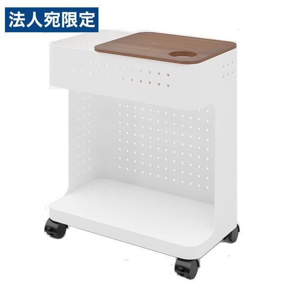 カバン置きや小物収納としても使えるスリムなサイドワゴン。購入単位：1台配送種別：直送品 代引不可 返品不可 配送日時指定不可Yahoo 通販 Y07488 ガラージ がらーじ GARAGE PLUS プラス トレイ付きスリムワゴン ホワイト...