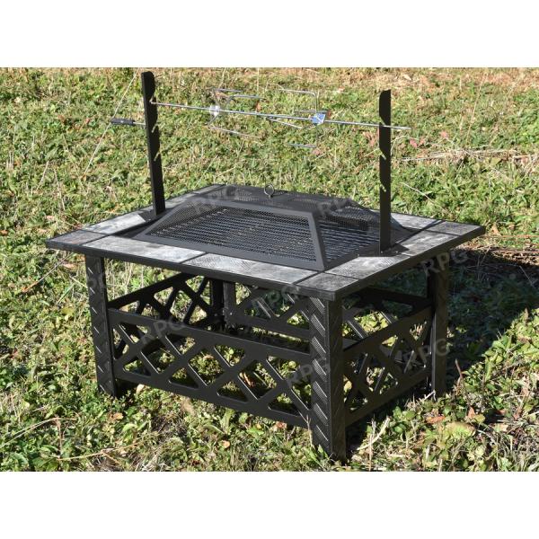 【サイズ】幅：約94cm奥行き：約71cmテーブル高さ：約53cmフタを含めた高さ：約66cmテーブルから串まで：約15cm・23cm・31cm網の大きさ：約62x39cm(焼肉 テーブル グリル キャンプ ソロキャンプ ソログリル 囲炉裏...