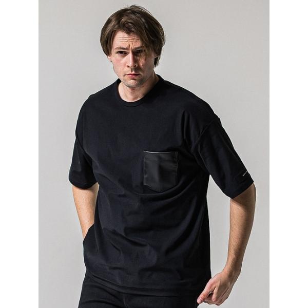 RESOUND CLOTHING リサウンドクロージング14,000 円 (税込 15,400 円)エコレザーポケットルーズTシャツリサウンドのデニムのポケットをイメージしたホームベース型ポケットリアルを追求したエコレザーがアクセント素材は...