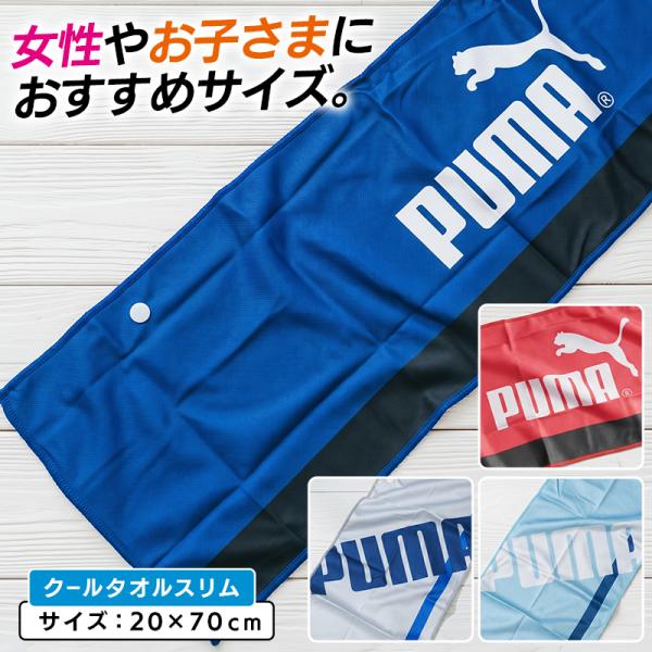 ●商品説明スーパークールタオルスリム・ブランド PUMA プーマ・サイズ：約20×70ｃｍ・素材：ポリエステル100％●備考■おすすめ使用シーン・通勤・通学やおでかけの暑さ対策に・スポーツや運動時のクールダウンに・公園・レジャー・アウトドア...