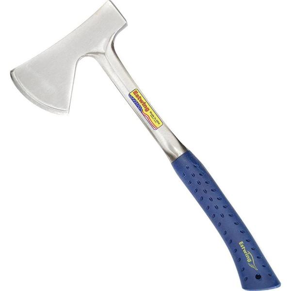 【メーカー】Estwing【型    式】E44A【品    名】キャンパーズアックス 鞘付【グリップ】ショック低減、青【全    長】18.75”、約476.25ｍｍ【刃先寸法】4”、約102mm【専用ケース】青、ナイロン製【原 産 地】...
