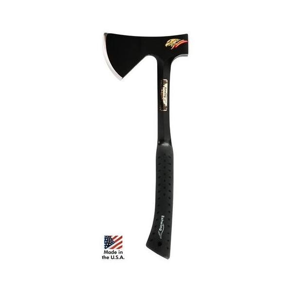 【メーカー】Estwing【型      式】E44ASE【品      名】キャンパーズアックス 鞘付【グリップ】ショック低減、黒【全      長】18.75”、約476.25ｍｍ【刃先寸法】4”、約102mm【重      量】約1,...