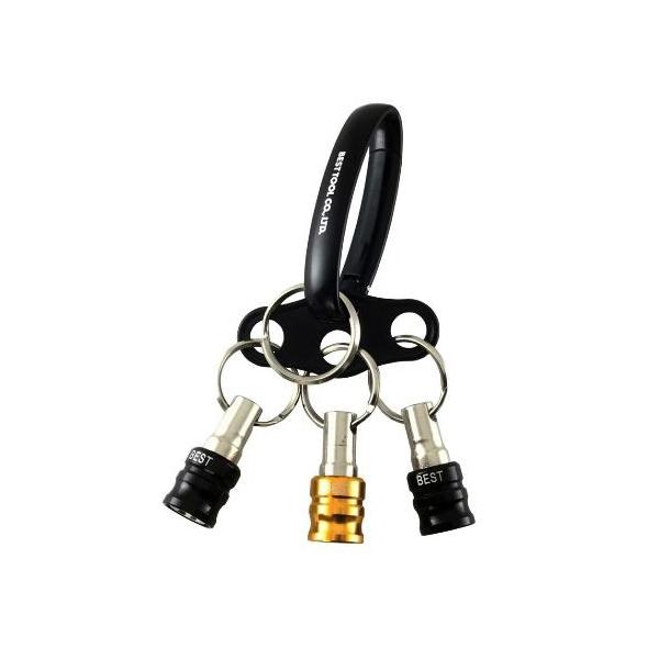 ドライバービットやソケットビットの携帯に便利！ツールの着脱もラクラクOK！材質：ビットホルダー/スチール・アルミニウムカラビナ：アルミニウム3穴プレート/ポリカーボネイト