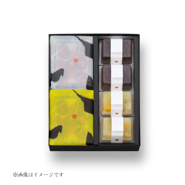 水かんてんの小豆・フルーツ、鈴カステラのプレーン・はちみつ檸檬の限定商品の詰合せ。夏のご挨拶などの進物用にぜひご活用ください。※水かんてん　フルーツには洋酒を使用しております。※鈴カステラはちみつ檸檬は、はちみつを使用しています。１歳未満の...