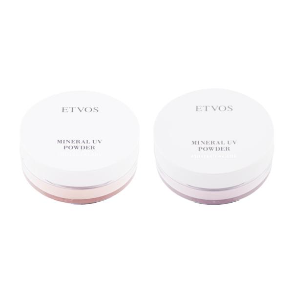 JAN 4580682135659　ピンクベージュJAN 4580682135697　ペールラベンダーツヤっと発光UVパウダー 透明感のある肌印象【商品名/内容物】[2種類から選べる]ETVOS エトヴォス ミネラルUVパウダーX SPF5...