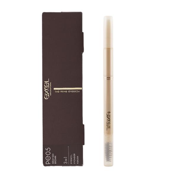 JAN 49645967829161本で洗練された美しい眉へ、3機能1体型アイブロウ。【商品名/内容物】excel サナ エクセル ザ プライムアイブロウ PE05 グレイッシュブラウン【使用方法】1 ペンシルで眉毛1本1本を描き足します。...