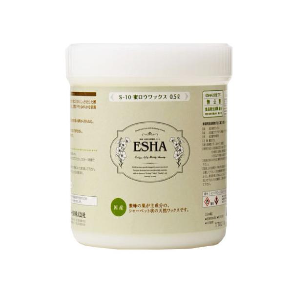 ESHA エシャ　蜜ロウワックス 0.5L天然の蜜ロウが主成分のシャーベット状天然ワックスで、水をはじき、傷やホコリの付き難くなる効果があります。しっとりとした堅めの極薄い塗膜を作り、乾拭きすることで、自然な艶が出て、滑らかな仕上がりとなり...