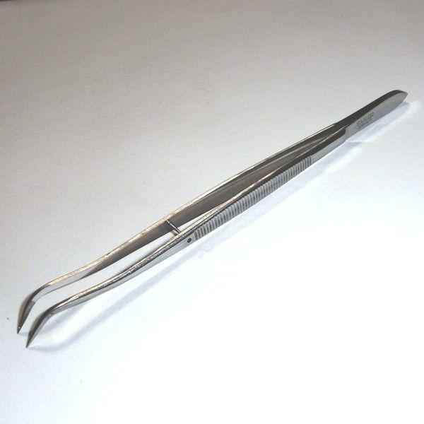 ・全長16cm・ステンレス鋼・先端は二度ツイストして、ヤスリ目が入ってしっかり掴めます・途中にあるピン支柱で噛み合わせがいつも安定します・ミニチュアの組立作業等、指先に代わる細かな作業に必須です・ドイツ・ゾーリンゲン　ゲーゾル社製　G916