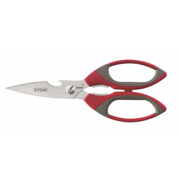 全長約21cm、刃の長さ8.5cm、重量120gステンレス鋼4本の指が入る耐寒ソフトグリップは安定してカットでき大変使いやすいですさまざまな食材を切り分け出来て、包丁を使う手間が省けます金属シート、コード、ヒモ等DIYやドレスメーカーの愛好...