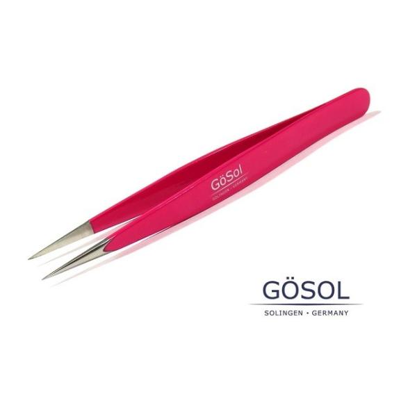 全長100mm、最長幅8mm、10gステンレス鋼グリップ：ピンク色コーティング本格的ドイツ製の先尖ポイントツイザーですマイスターが丁寧に仕上げた精巧確実に捉えるツイザーです。ステンレス仕上げで何時までも綺麗にお使いいただけますゲーゾル（ドイ...