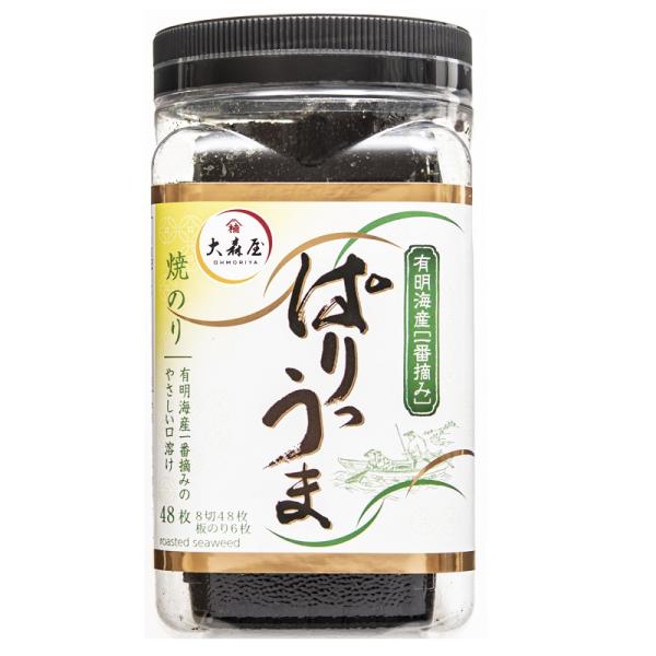 商品名通りの食感を確かめて下さい！店頭で市販されている中では、大森屋最高級の焼のりを食べやすい卓上ボトルに入れました。有明海産一番摘みの原料を丁寧に焼き上げた自慢の逸品。素材の味を活かす、引き立て上手。