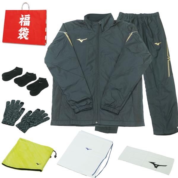 【2026福袋】スポーツウェア上下セット＋冬小物 お得セット■セット内容（概要）ミズノ ブレスサーモウインドブレーカー上下セットに加え、冬物アクセサリー（ニット手袋・ネックウォーマーなど）が合計7点入ったお得な福袋です。メイン商品（上下セッ...